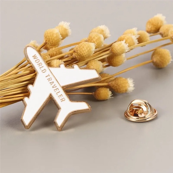 Accessories | World Traveler Airplane Lapel Pin | Poshmark